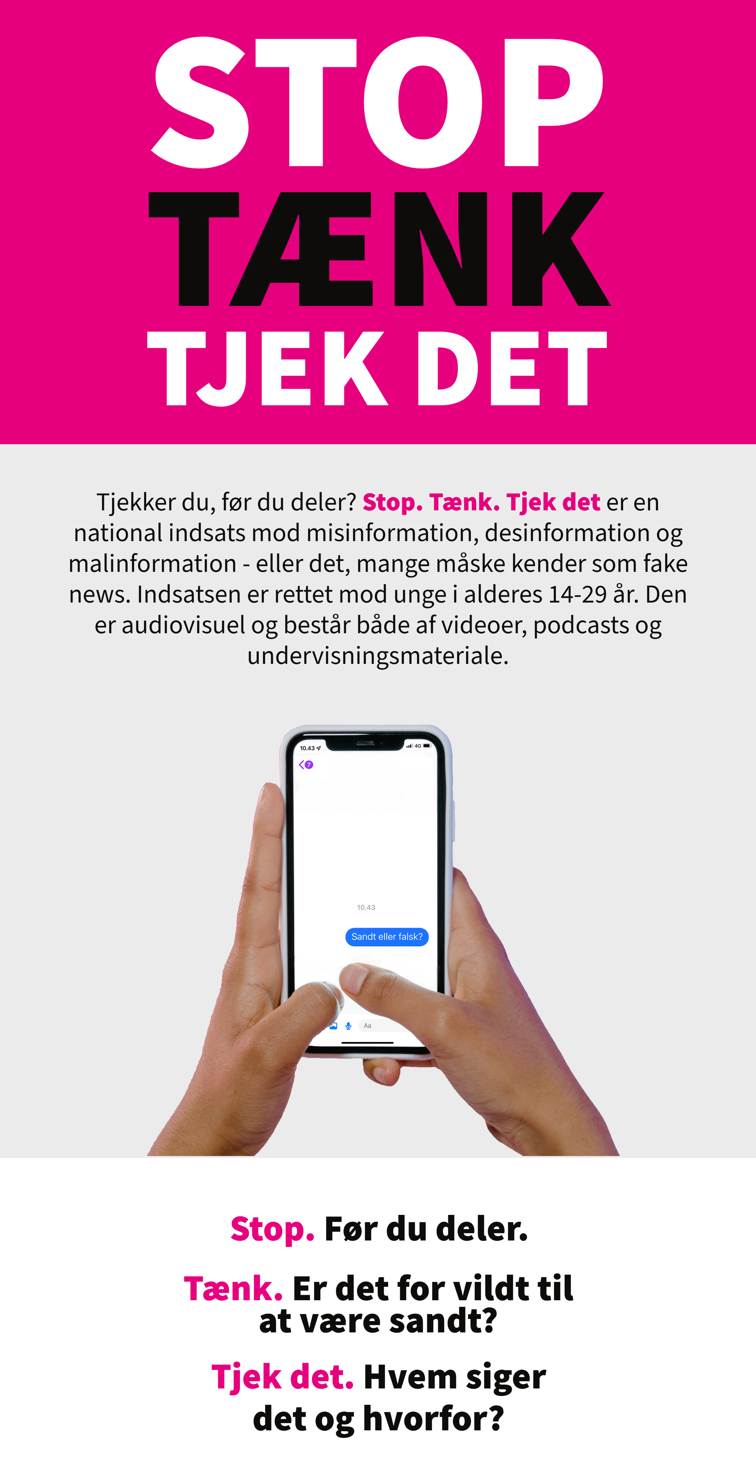 Stop. Tænk. Tjek Det | Tjekdet